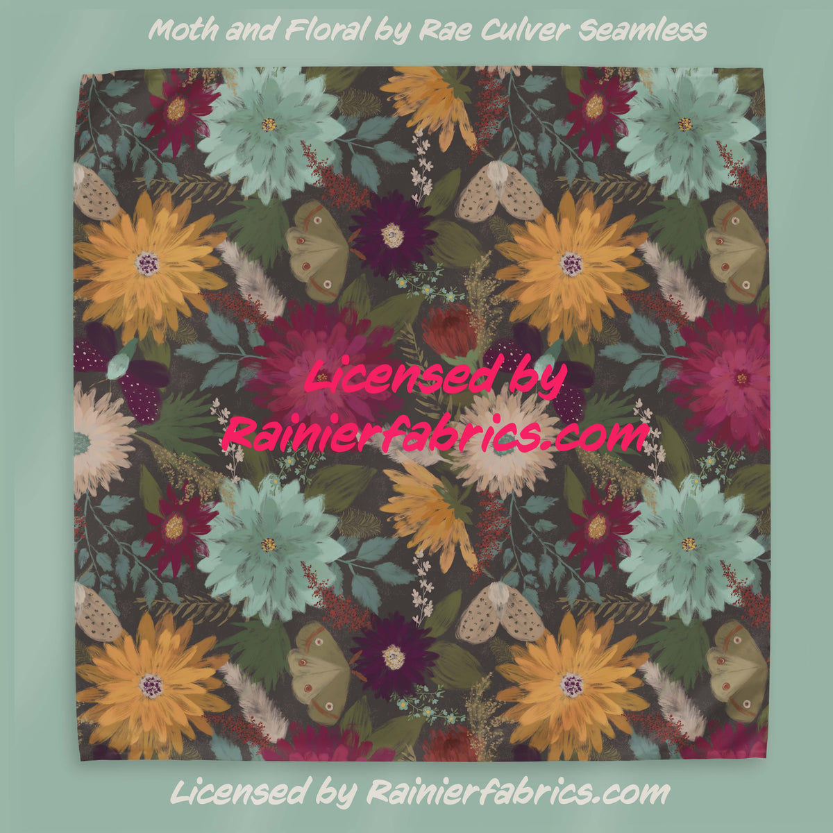 Moth and Floral by Rae Culver Seamless - 2-5 business days to ship - O – Rainier Fabrics
