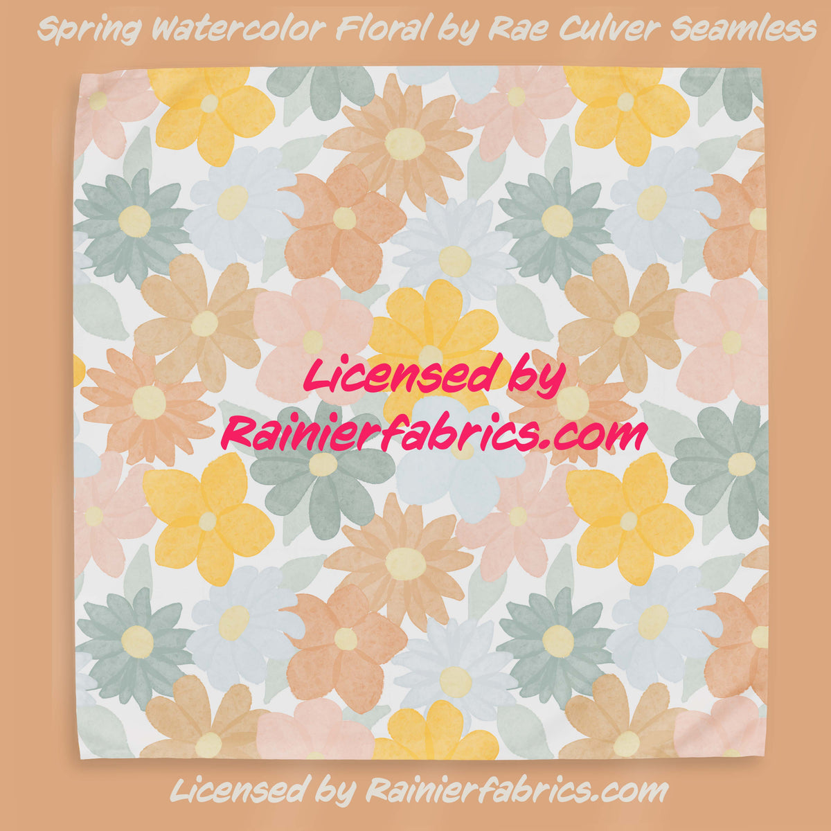 Spring Watercolor Floral by Rae Culver Seamless - 2-5 business days to – Rainier Fabrics