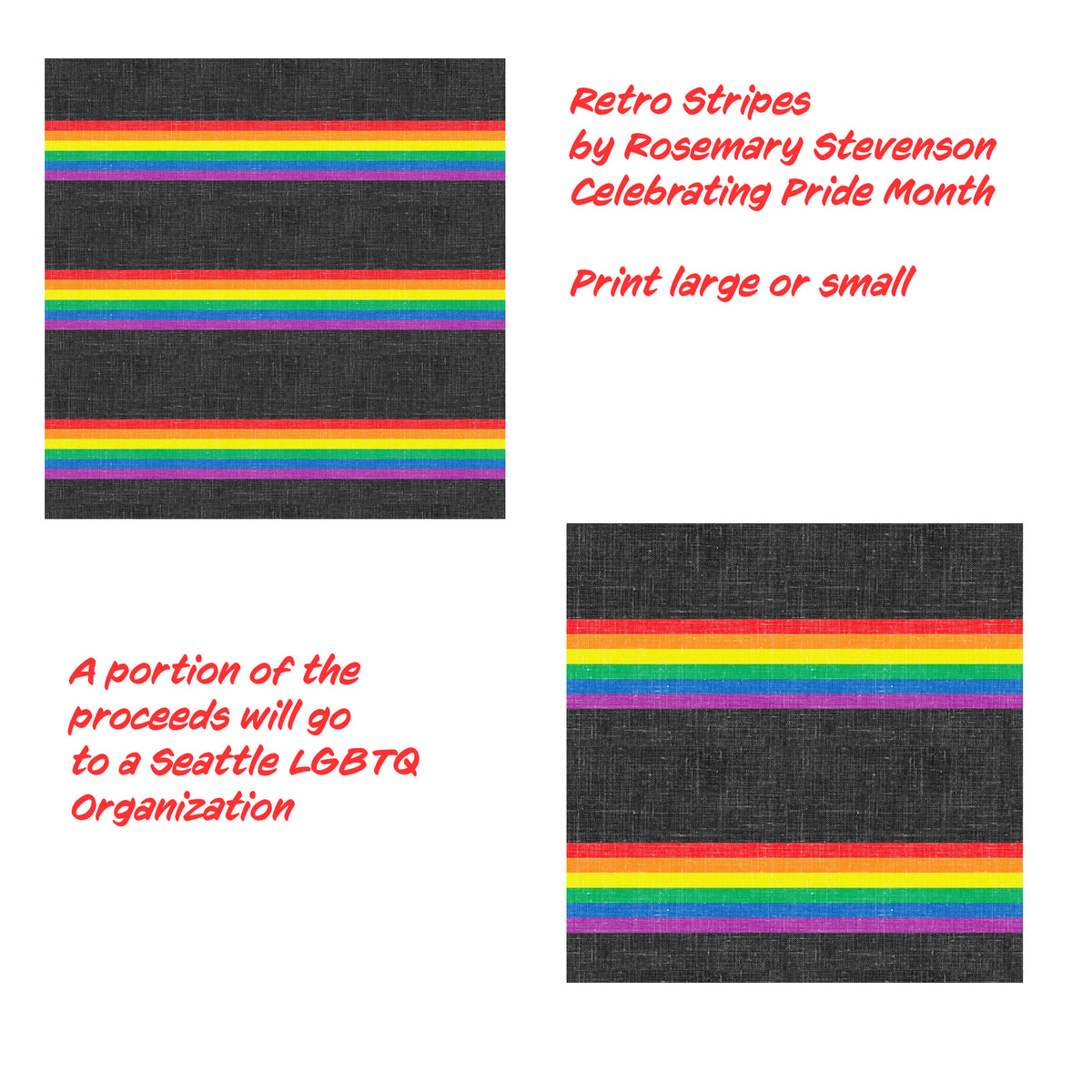 Retro Rainbow Pride from Rosemary Stevenson - a Portion of the proceed ...