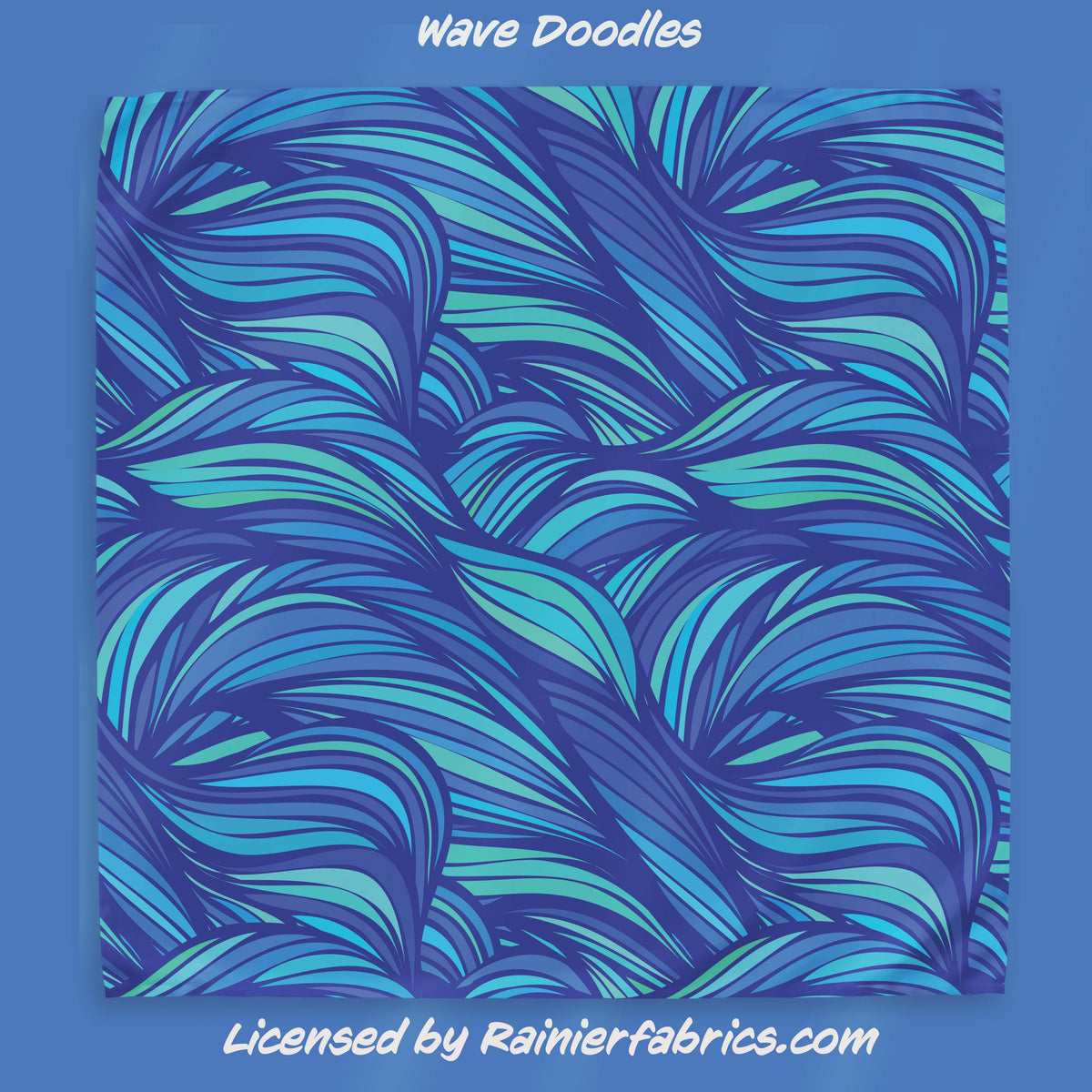 Wave Doodles - 2-5 day TAT - Order by 1/2 yard; Blankets and towels av ...